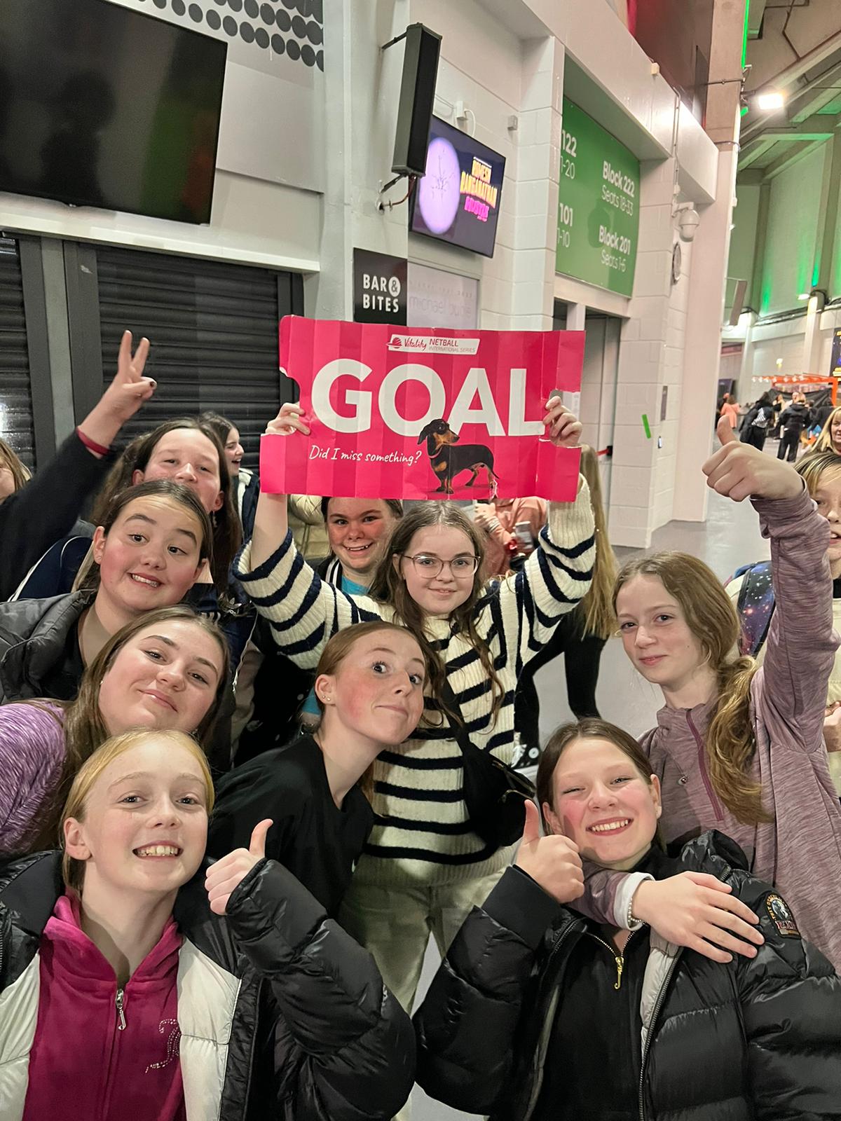 Watching the England Netball Team - Ridgeway High School